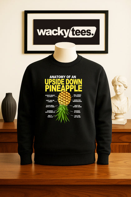 Anatomy of an Upside Down Pineapple Funny Adult Humor Graphic Tee Shir ...